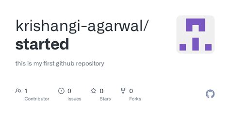 Github Krishangi Agarwal Started This Is My First Github Repository
