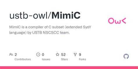 GitHub Ustb Owl MimiC MimiC Is A Compiler Of C Subset Extended SysY Language By USTB NSCSCC