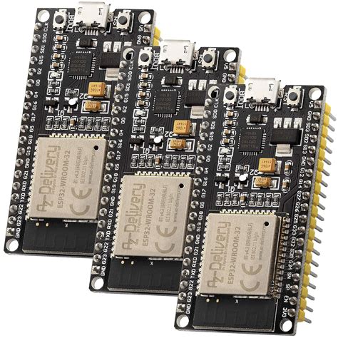 Azdelivery 3 X Esp32 Devkitc Nodemcu Wifi Wlan Cp2102 Esp32 Wroom 32d