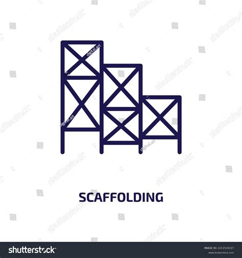 Scaffolding Icon Construction Tools Collection Thin Stock Vector Royalty Free 2212520227