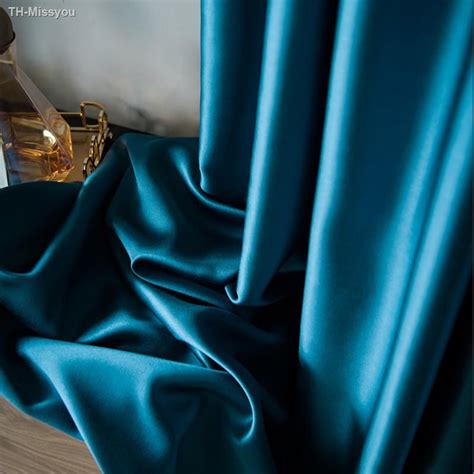 100 Blackout Curtains Silk Pure Color Doubled Layer Total Light