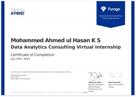 dataanalysis dataanalyst job internship kpmg forage syed ahmed