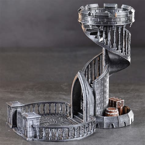 Dice Tower Sliver 3d Printing For Dnd Rpg Games Auspdice