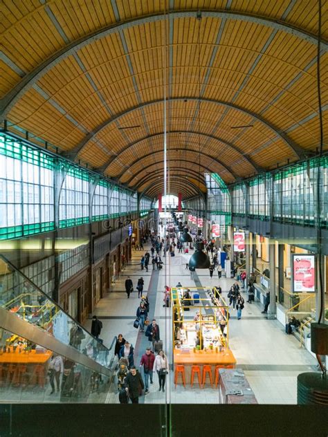 First Floor Balcony View To Interior Of Main Railway Station Building