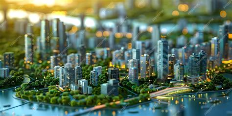 Premium Photo Visualizing Modern Architecture And Transportation Infrastructure In A 3d Urban