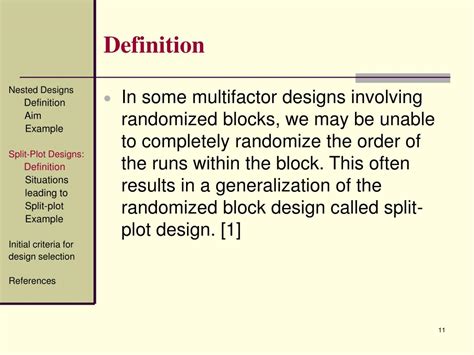 ppt design of experiments nested designs split plot designs