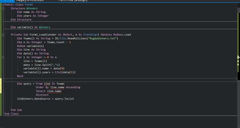 Visual Basic First I Used The Split Command To Chegg Com