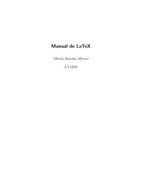 Manual Latex Pdf Te X Procesador De Textos