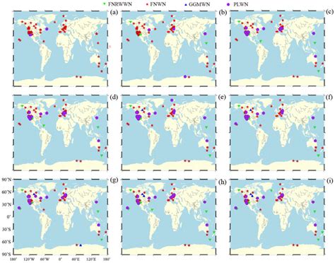 Spatial Distribution Of The Noise Models For The North Component Of The