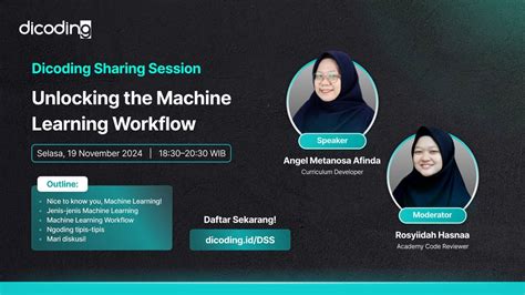 Dicoding Sharing Session Unlocking The Machine Learning Workflow Youtube