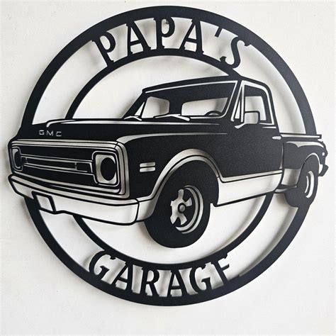 Rustic Garage Metal Sign Classic Truck Wall Art 6972 Pickup