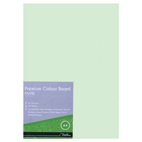 Treeline Project Board Pastel Green A4 160gsm 100s Tool Home