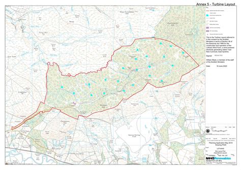 Pdf Annex 5 Turbine Layout · 07 08 2018 V5 3 Application Boundary 900 4 Hectares Planning