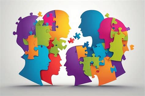 Premium Photo Problem Solving Concept Teamwork Or Community Group Of Colorful Silhouette Heads
