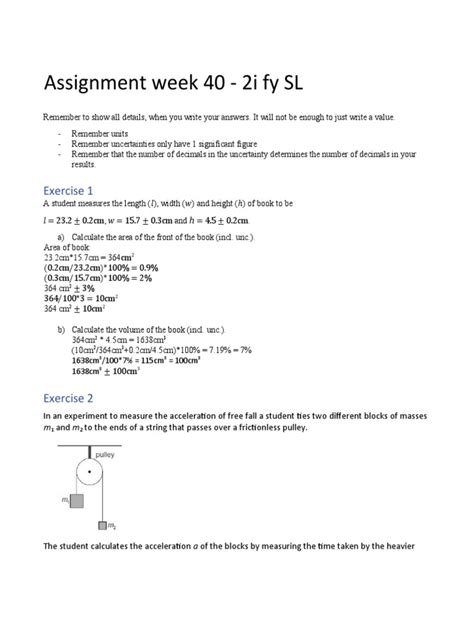 Assignment Week 40 2i Fy Sl Download Free Pdf Wavelength Physics