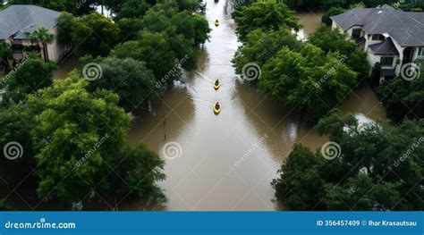 Flood Evacuation Icon Outline Style Cartoon Vector 219562035