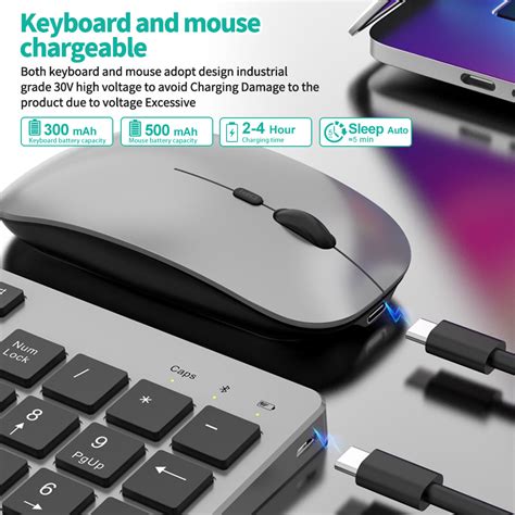 Goojodoq Wireless Bluetooth Keyboard Mouse Set 102 Keys 3 Bluetooth And 2 4g For Laptop Desktop