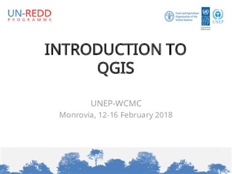 Introduction To Qgis Unredd Programme