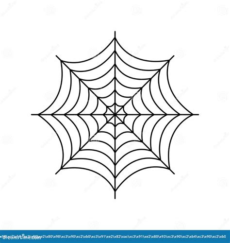 Spider Web Halloween Hand Drawn Cobweb Stock Illustration Illustration Of Icon Cute 257162272