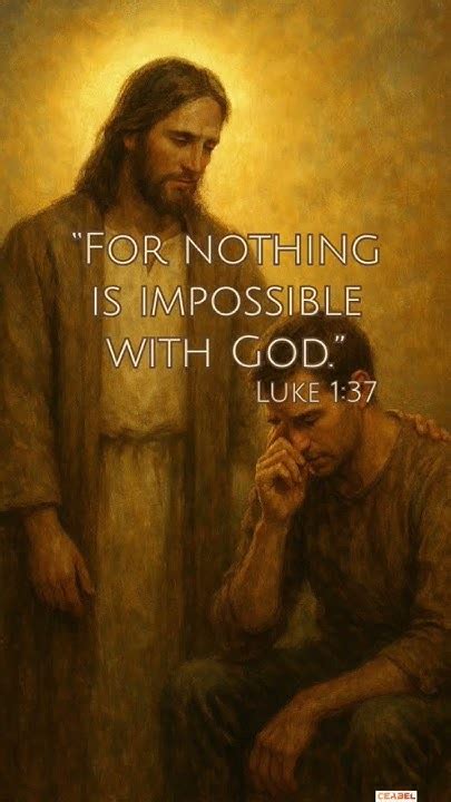 With God Nothing Is Impossible ️ 🙏 Bibleversejesusthegospellight