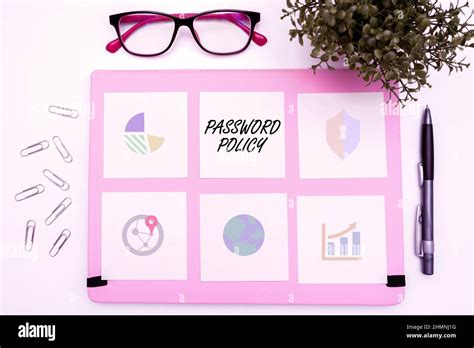 Conceptual Display Password Policy Word Written On First Line Of