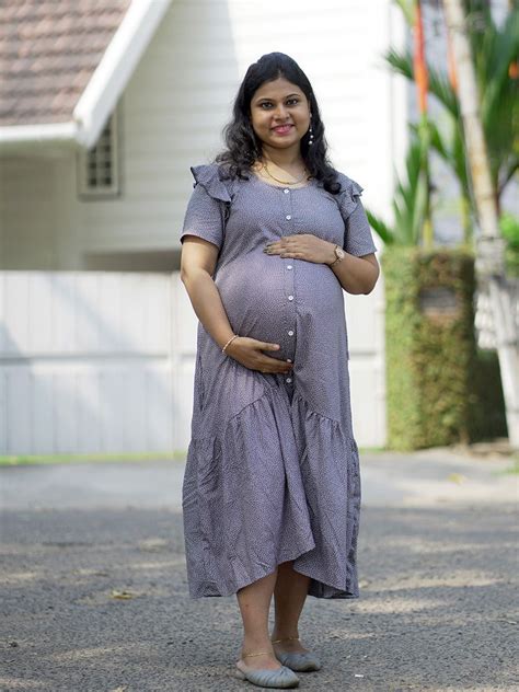 Maternity Short Night Gown Dola Ash