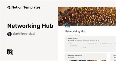 Networking Hub Template Notion Marketplace