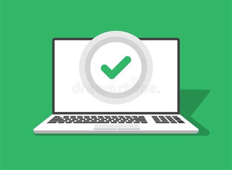 Laptop Notification Icon In Flat Style Computer Vector Illustration On Isolated Background