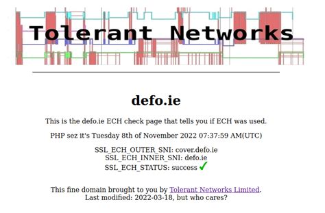 Experimenting With Encrypted Client Hello Ech