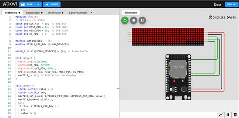 การใช้งานไอซี Max7219 กำหนดสถานะลอจิกให้ Leds Iot Engineering Education