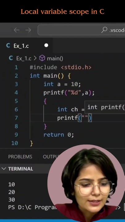 part 1 local variable scope in c prishu happycoding clanguage