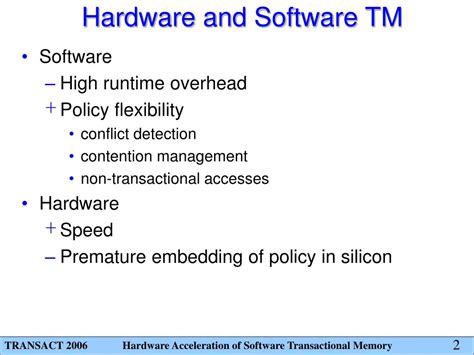 Ppt Hardware Acceleration Of Software Transactional Memory Powerpoint Presentation Id5660559