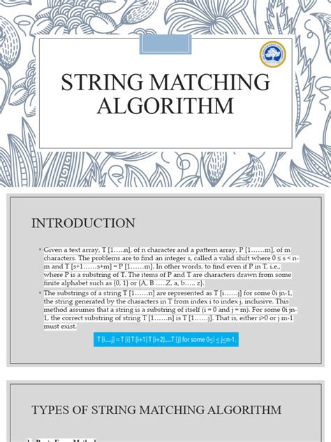 String Matching Algorithm Pdf Mathematical Logic Computer Science