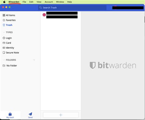 bitwarden macos app toolbar not working showing r bitwarden