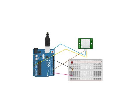 Circuit Design Motion Sensor Tinkercad