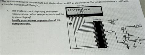 The System Measures Temperature And Displays It On An Chegg
