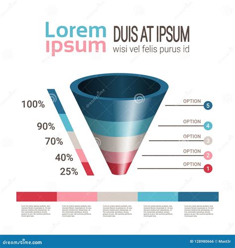 Infographics Set Funnel Chart Graph Arrows Diagram Gauge Speedometer Infographic With 3