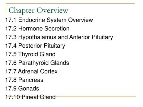 Ppt The Endocrine System Chapter 17 Lecture Notes Powerpoint
