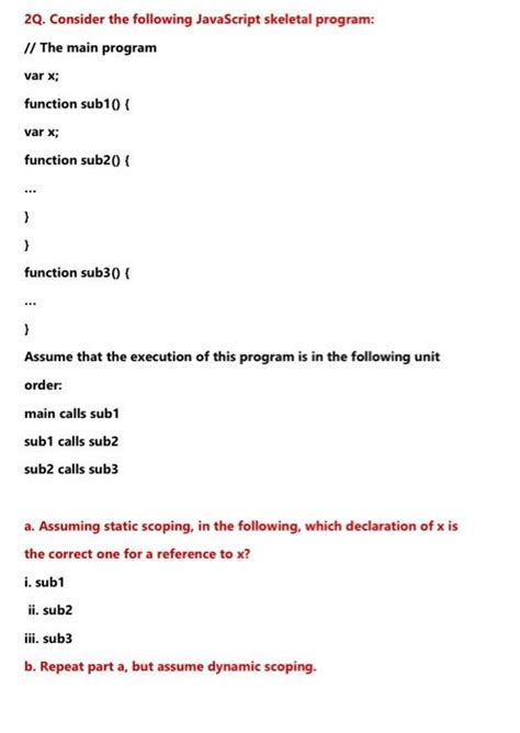 Solved 3 Assume That The Execution Of This Program Is In The