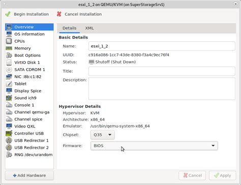 Kvm Qemu Where To Set The Bios And Chipset Dwavesde
