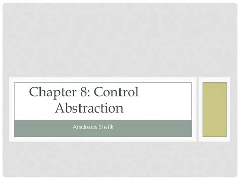 Ppt Chapter 8 Control Abstraction Powerpoint Presentation Free