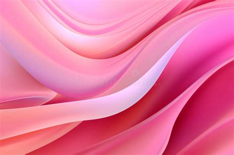 Abstract Pink Waves A Serene Digital Art Piece Stock Illustration Illustration Of Curvy