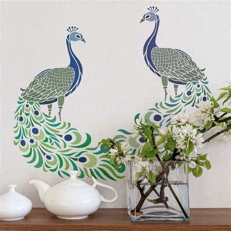 Reusable Plastic Stencil Royal Peacock