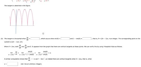 solved 1 a find the tangent line to the cycloid x r 0