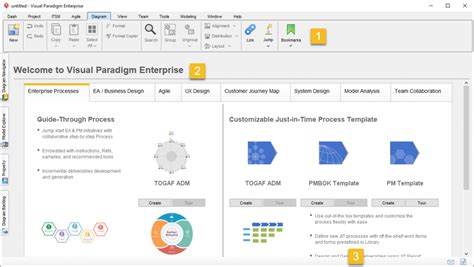 Exploring Visual Paradigm User Interface Visual Paradigm