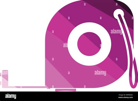 Icon Of Constriction Tape Measure Flat Color Design Vector Illustration Stock Vector Image