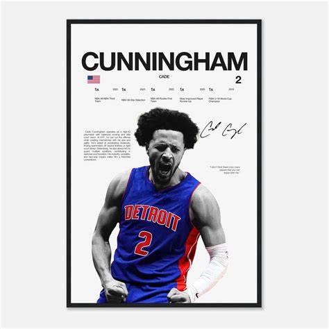 Cade Cunningham Poster Basketball Player Poster Basketball Poster