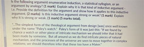 Is The Following Argument Enumerative Induction A