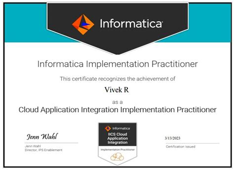 Vivek Ramesh On Linkedin Informatica Cai Informaticauniversity