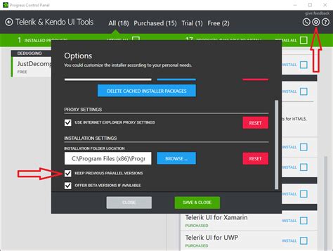 Progress Control Panel Parallel Versions Support In Telerik Control